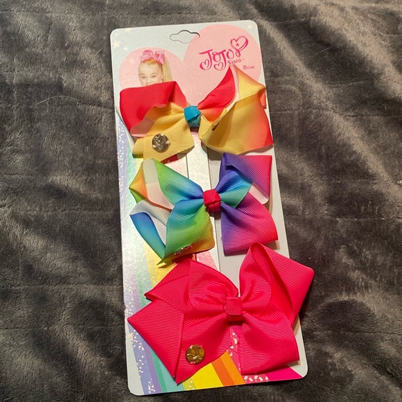 JoJo Siwa | Accessories | Jojo Set Of 3 Bows Rainbow Pink And Pink And ...
